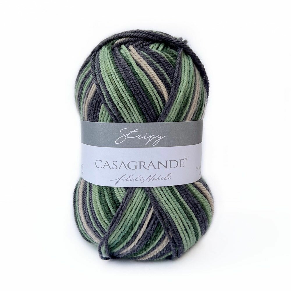 Носочная пряжа Casagrande Stripy (603) 3 мотка по 50 г/210 м