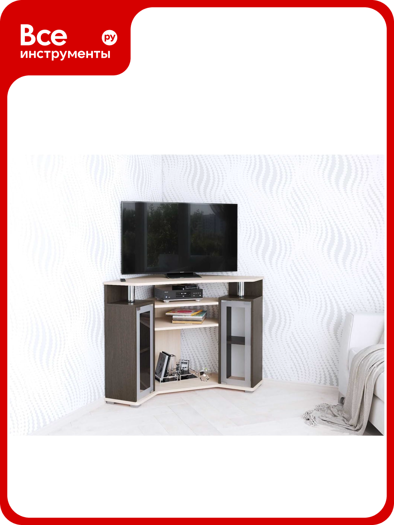 Тумба под телевизор угловая Арника 044 (2у), венге/дуб молочный 00-00004017