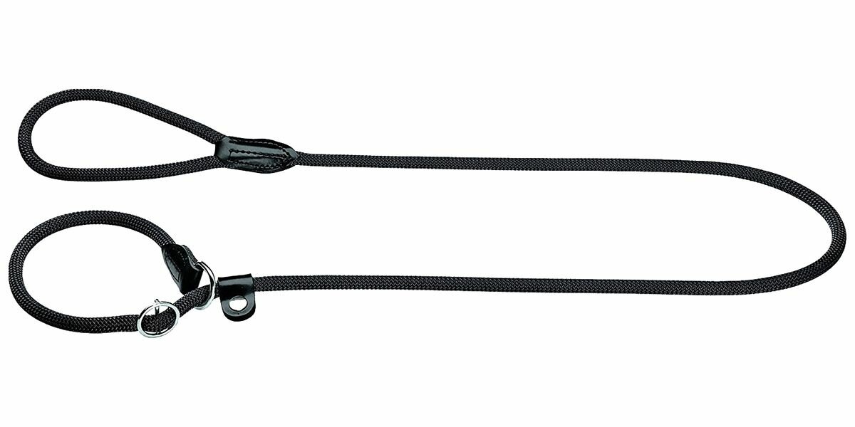 Ринговка для собак Hunter Freestyle нейлоновая стропа черная 8 мм 120 см