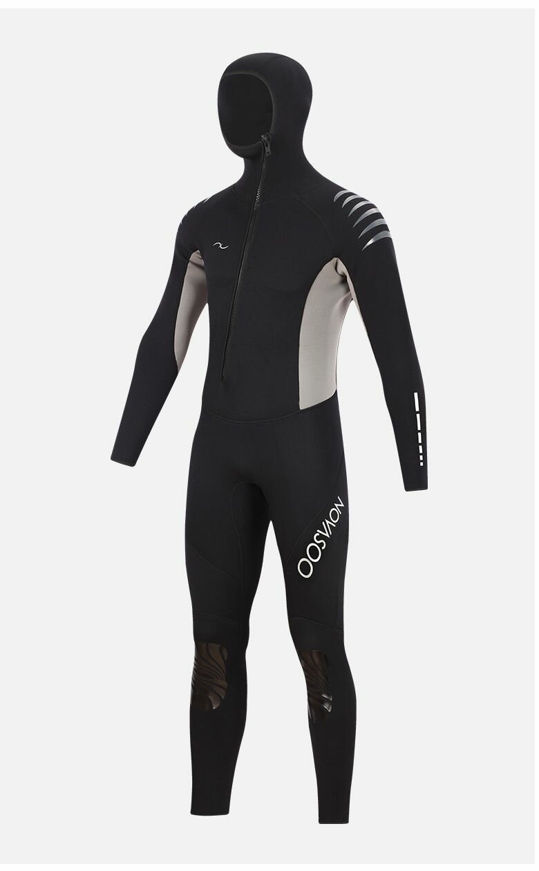 3 мм мужской теплый гидрокостюм с капюшоном для холодной погоды