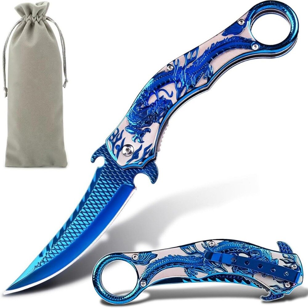 Рельефный дракон шаблон из нержавеющей стали складной нож портативный карманный нож открытый кемпинг EDC нож коллекционный нож