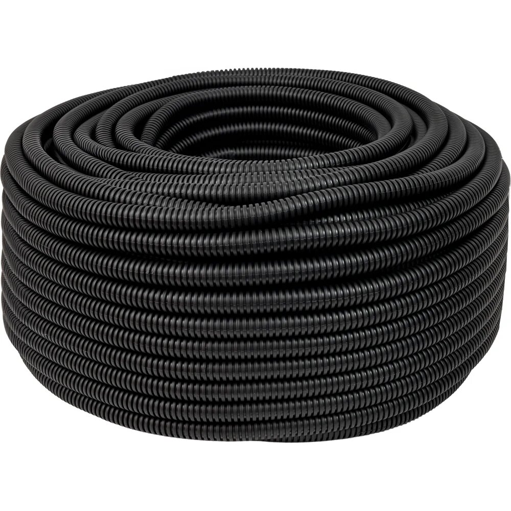 Гофрированная, ПНД, труба ПНД Gigant лёгкая черная D20 с зондом, стойкая к УФ 100м 20120-100GI