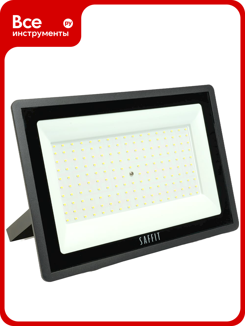 Светодиодный прожектор SAFFIT SFL90-150 2835SMD, 150W 6400K AC220V/50Hz IP65, черный в компактном корпусе