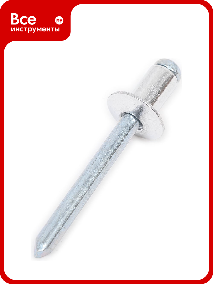 Заклепка, SORMAT, вытяжная SORMAT алюминий/сталь, 6,4x10 мм, 25 шт. 9630296410, при монтаже откосов, представляет