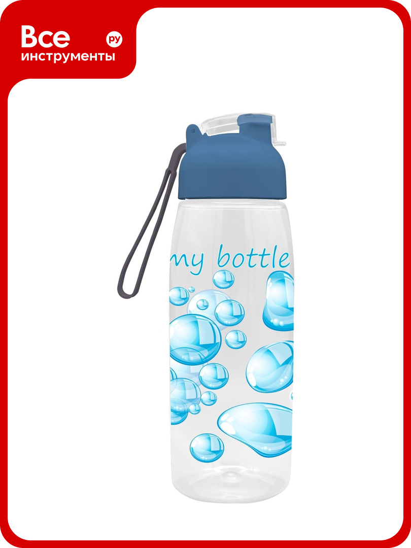 Бутылка для напитков с декором пузыри Архимед Р2214iПУЗ 600 л, для переноски бутылки