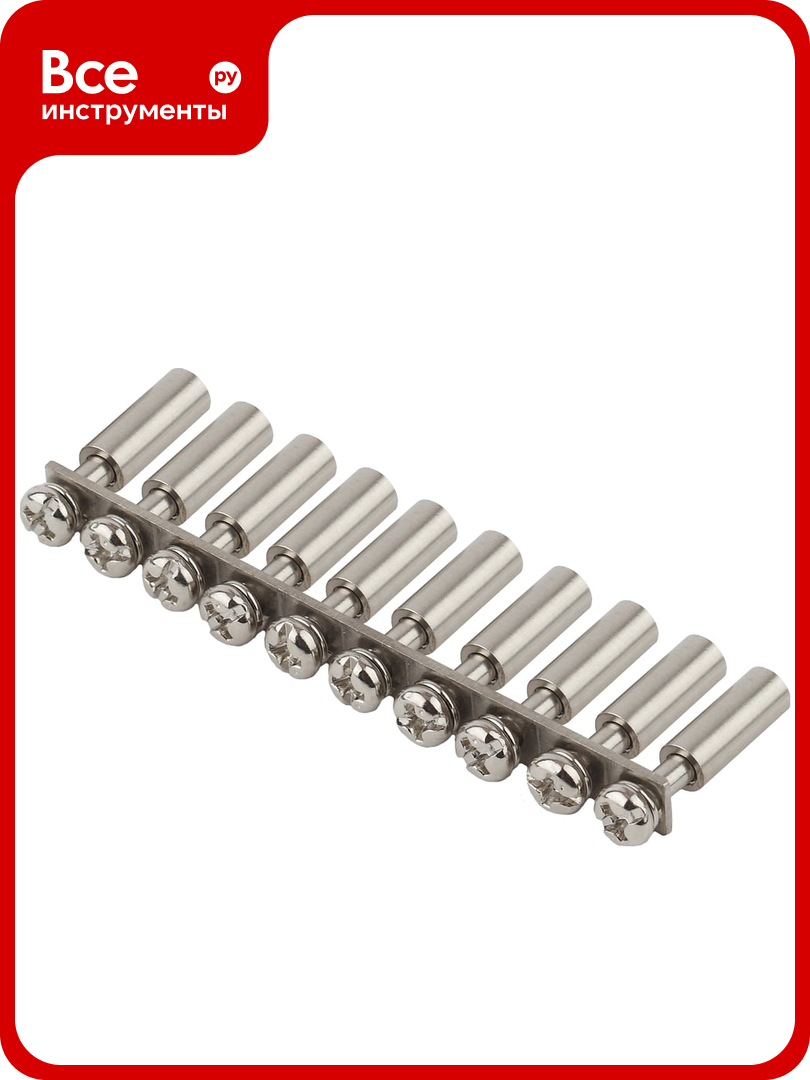 Перемычка для винтовых клемм ЭРА NO-550-05 35 мм2 Б0035735 медный проводник 10‑выводный тип