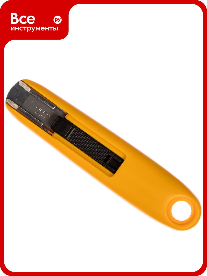 Нож OLFA Hobby Craft Models 12,5 мм OL‑SK‑7 для резки бумаги, выдвижной механизм, пластиковая рукоять, желтый корпус