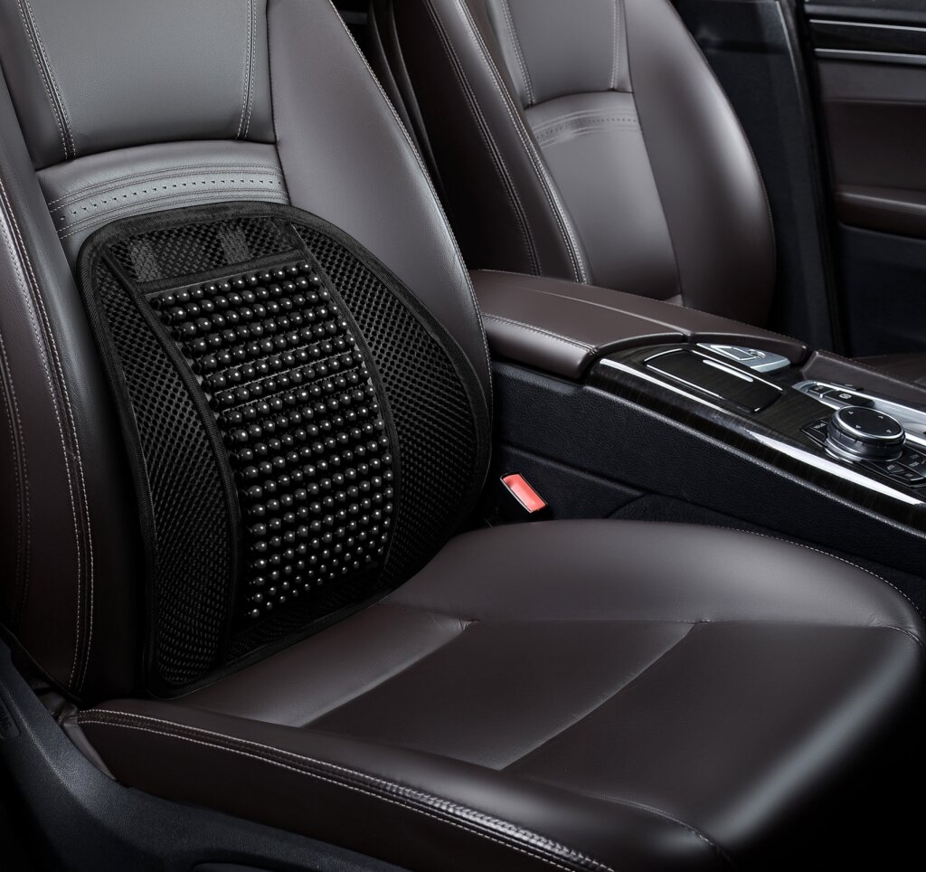 Подушка массажная ортопедическая под спину "PSV" P2008 шарики черный