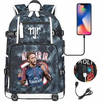 Школьный рюкзак Football Neymar. с зарядкой USB для ноутбука