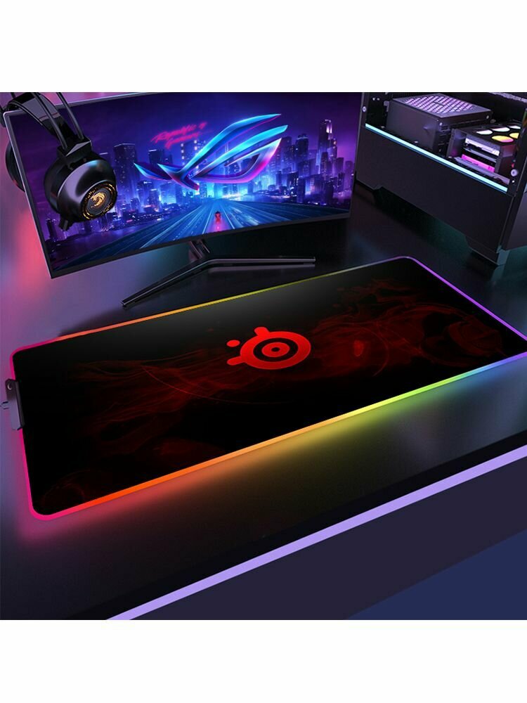 Коврик для клавиатуры SteelSeries "Rui", с подсветкой, нескользящее основание