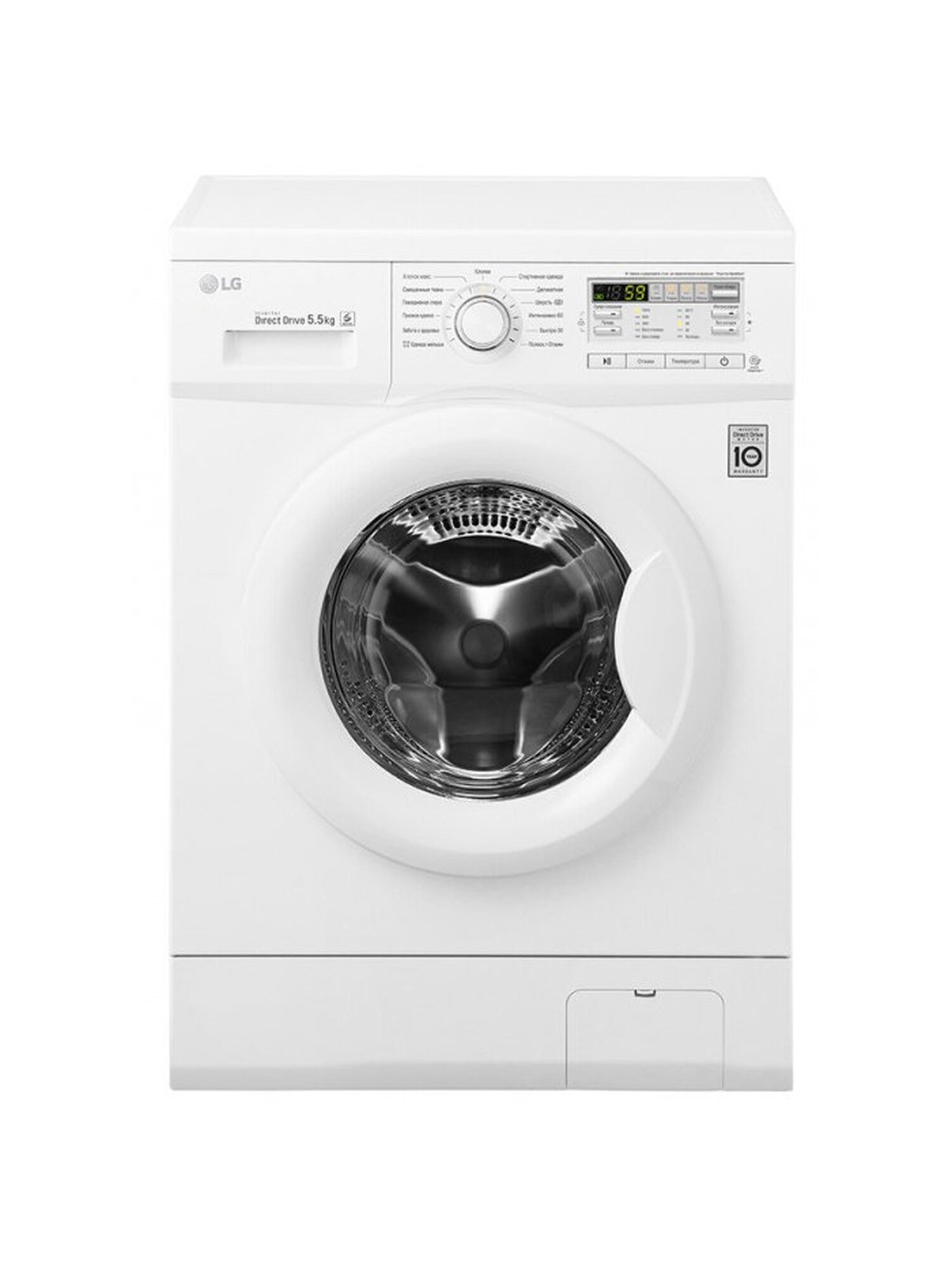 Стиральная машина средняя LG F10B8MD, с фронтальной загрузкой, 5.5кг, 1000об/мин