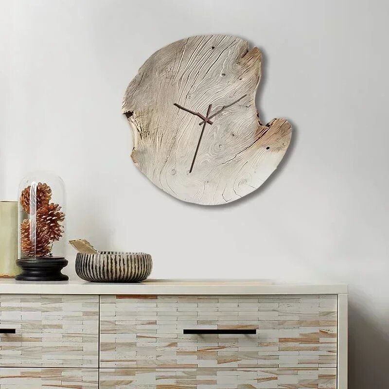 Абстрактные настенные часы 30 см white