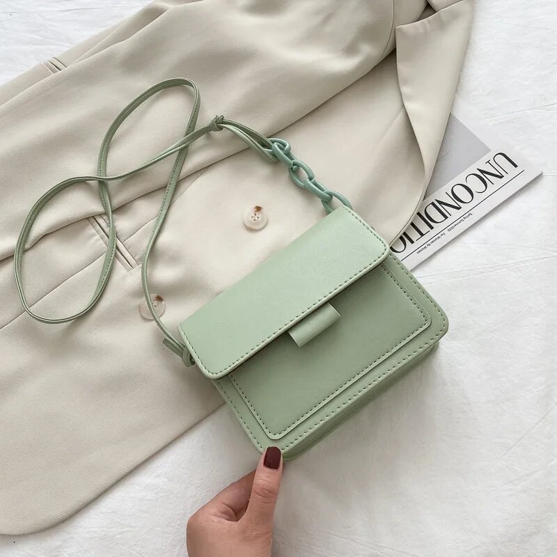 Модный бренд, женская маленькая сумка-мессенджер, легкая сумка на шнурке, кожаная сумка через плечо, дамская сумочка, летняя дорожная сумка, green, SKU01009