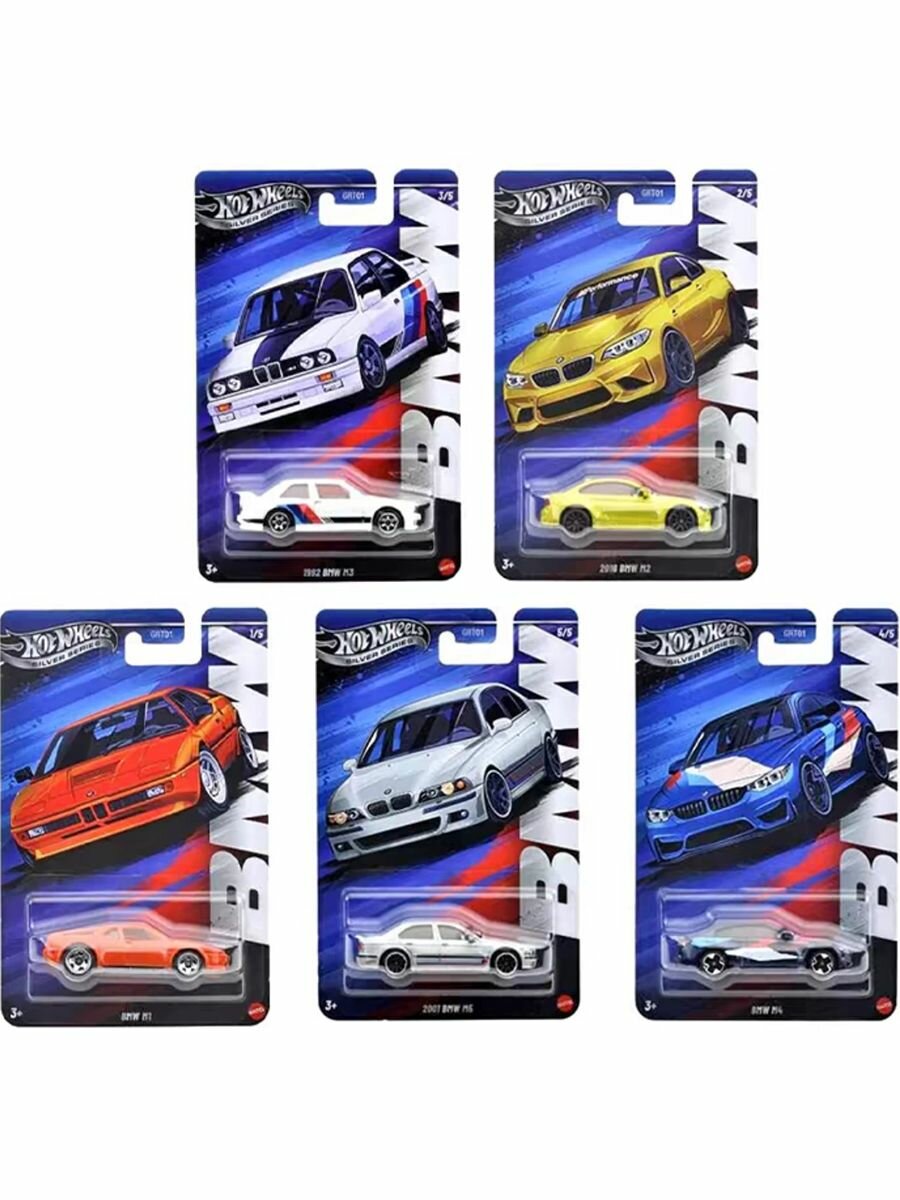 Машинка Wheels Celebration Assort - BMW M Series, BMW , M1, M2, M3, M4, M5.