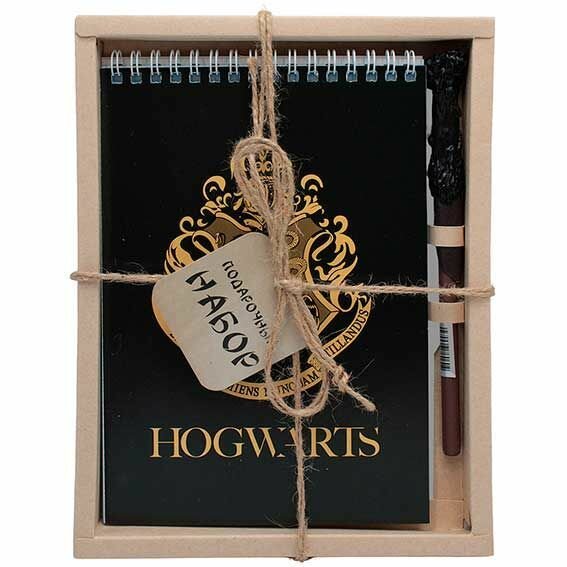 Канцелярский подарочный набор Centrum "Гарри Поттер", блокнот А5 60 л + ручка шариковая "Волшебная палочка вид 2"