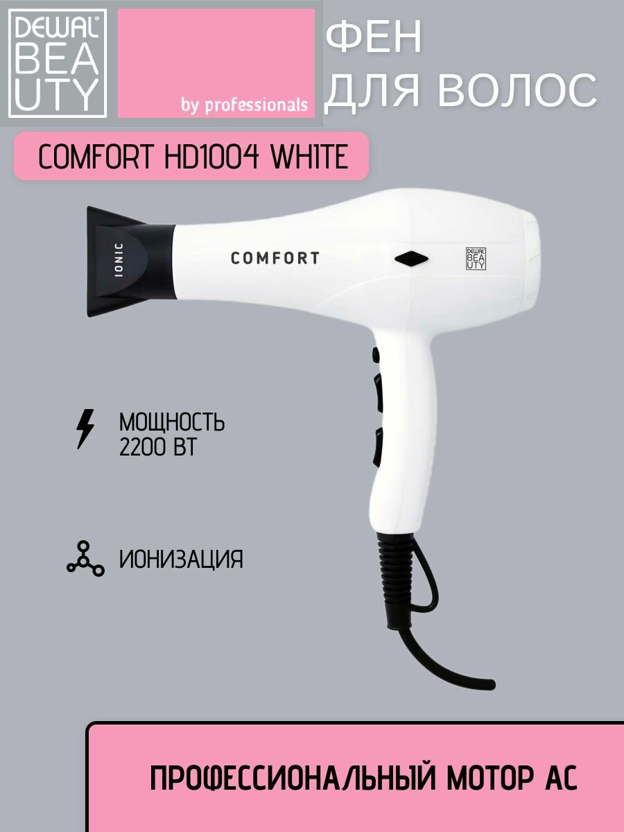 Фен Dewal Beauty Comfort HD1004 White