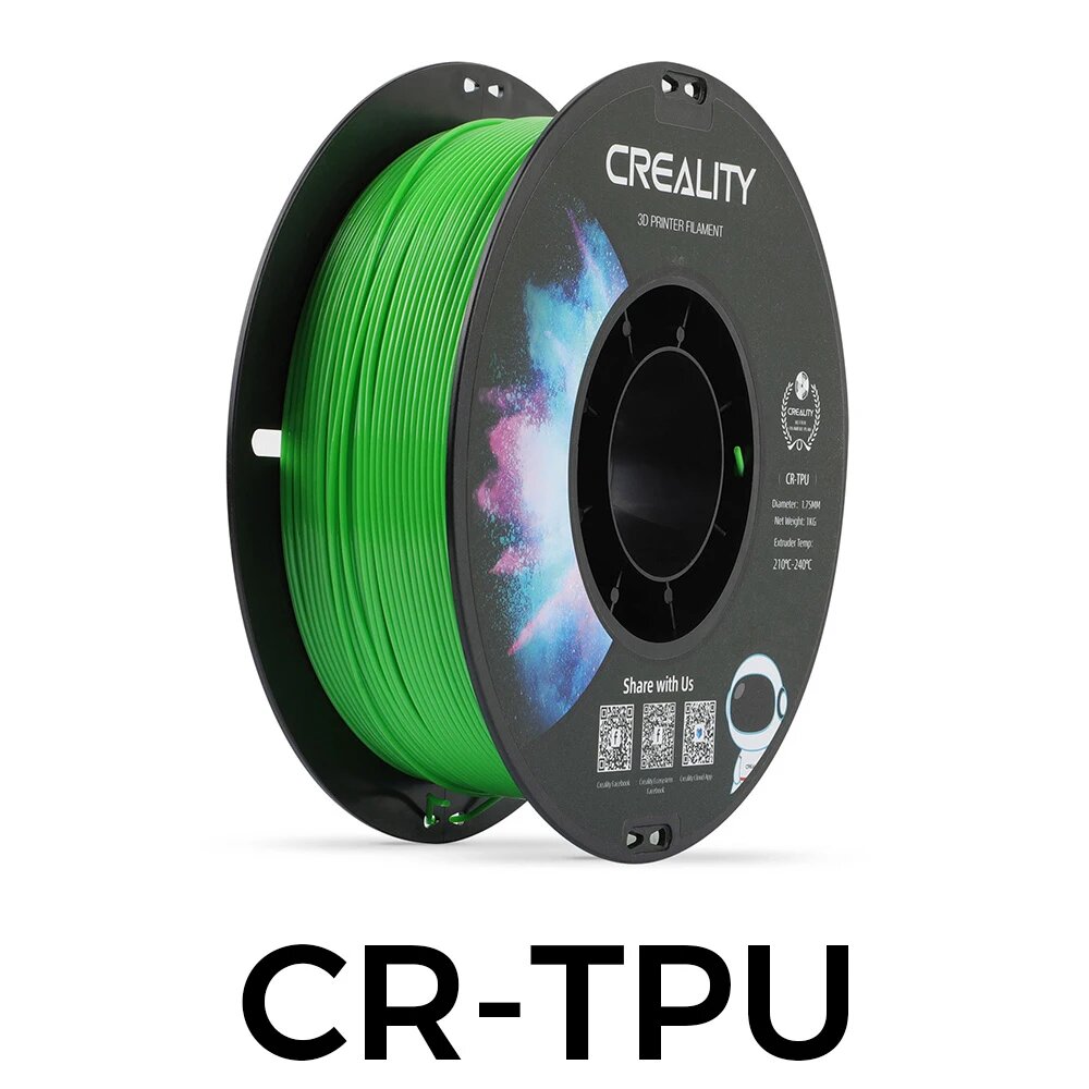 Creality CR-TPU нить для 3D-печати черная 1,75 мм 1 кг зеленый