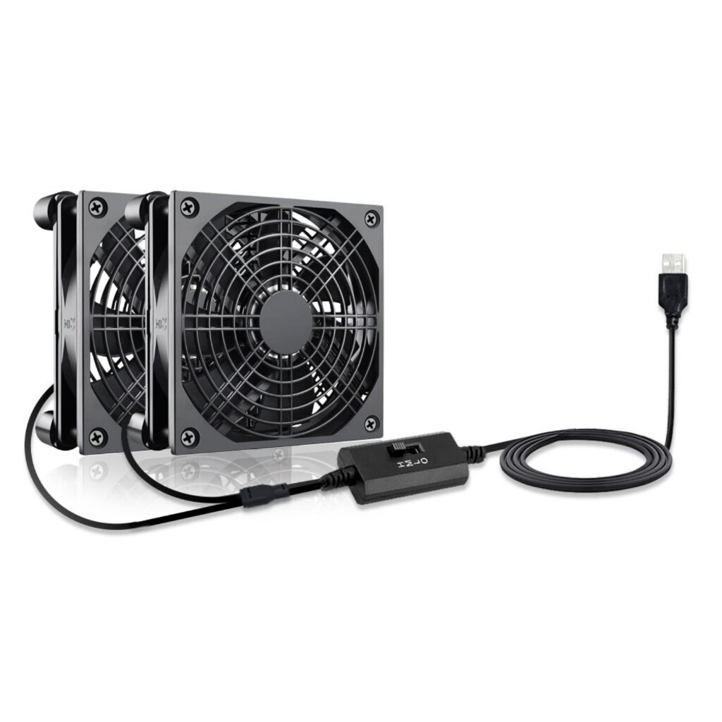 12-Сантиметровый Охлаждающий Вентилятор с Питанием от USB С Регулируемой Скоростью 5 В Постоянного Тока и Бесшумной Работой Для Настольных Компьютеров И Электронных Устройств