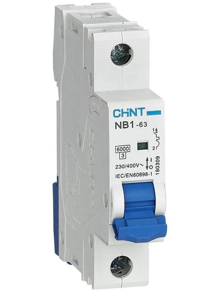 Автоматический выключатель модульный CHINT 179600 1P, тип характеристики B, 10А, 6кА, NB1-63 (R)