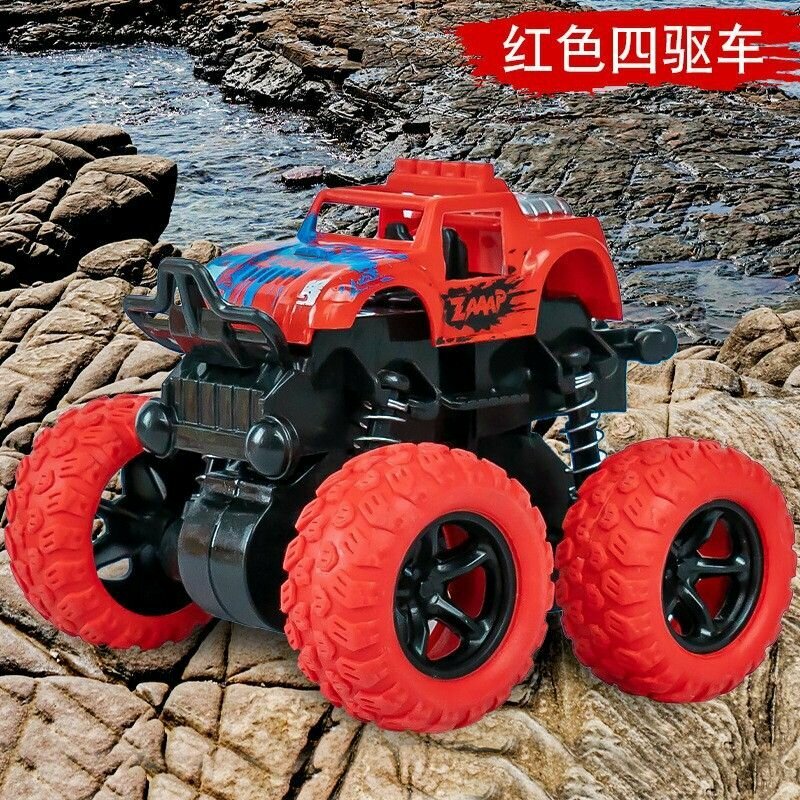 Игрушечная машина для мальчиков с инерционным двусторонним трюком, переворачивающаяся внедорожная с четырьмя колесами детей в возрасте от 0-6 лет