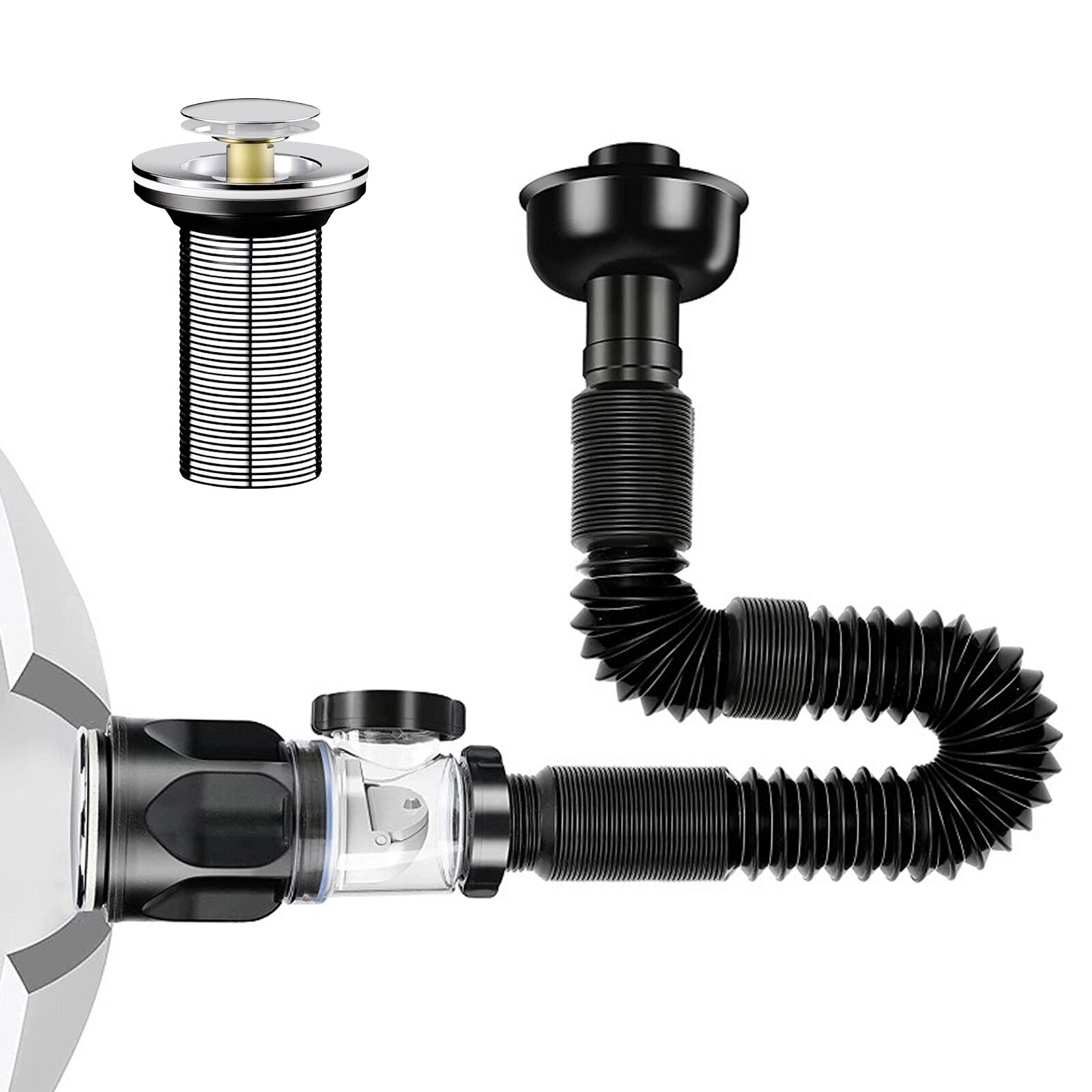 Раковина дренажная труба Гибкий растягивающий дезодорант