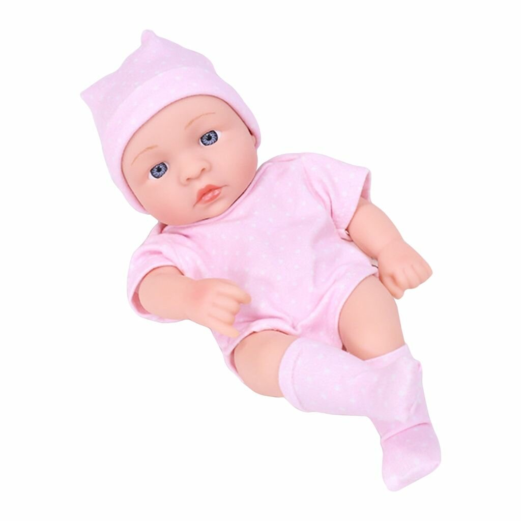 Виниловая кукла Reborn - светло-розовый горошек