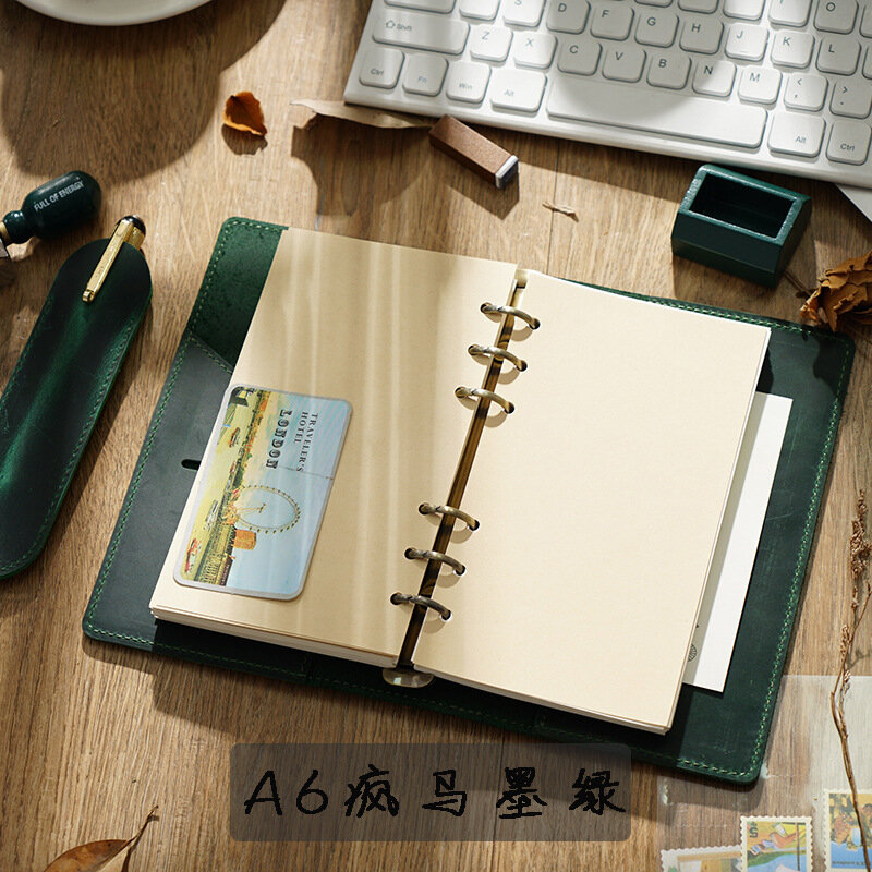 Переплет "Crazy Horse", для путеводителя, A6, 96 листов, крафт-бумага