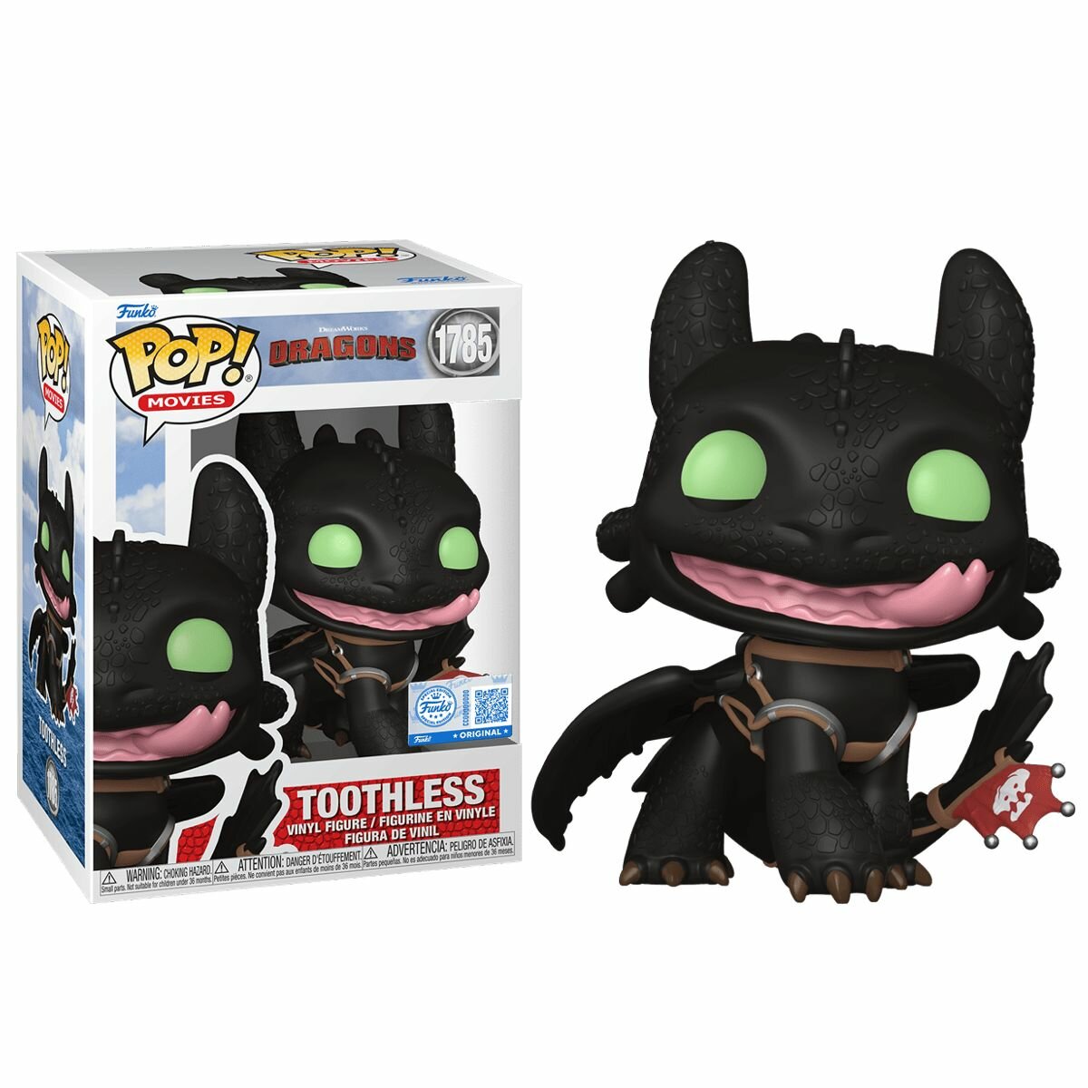 Фигурка Funko POP Toothless with Tongue (Эксклюзив Target) из мультика How to Train Your Dragon / Беззубик из Как приручить дракона, Фанко ПОП