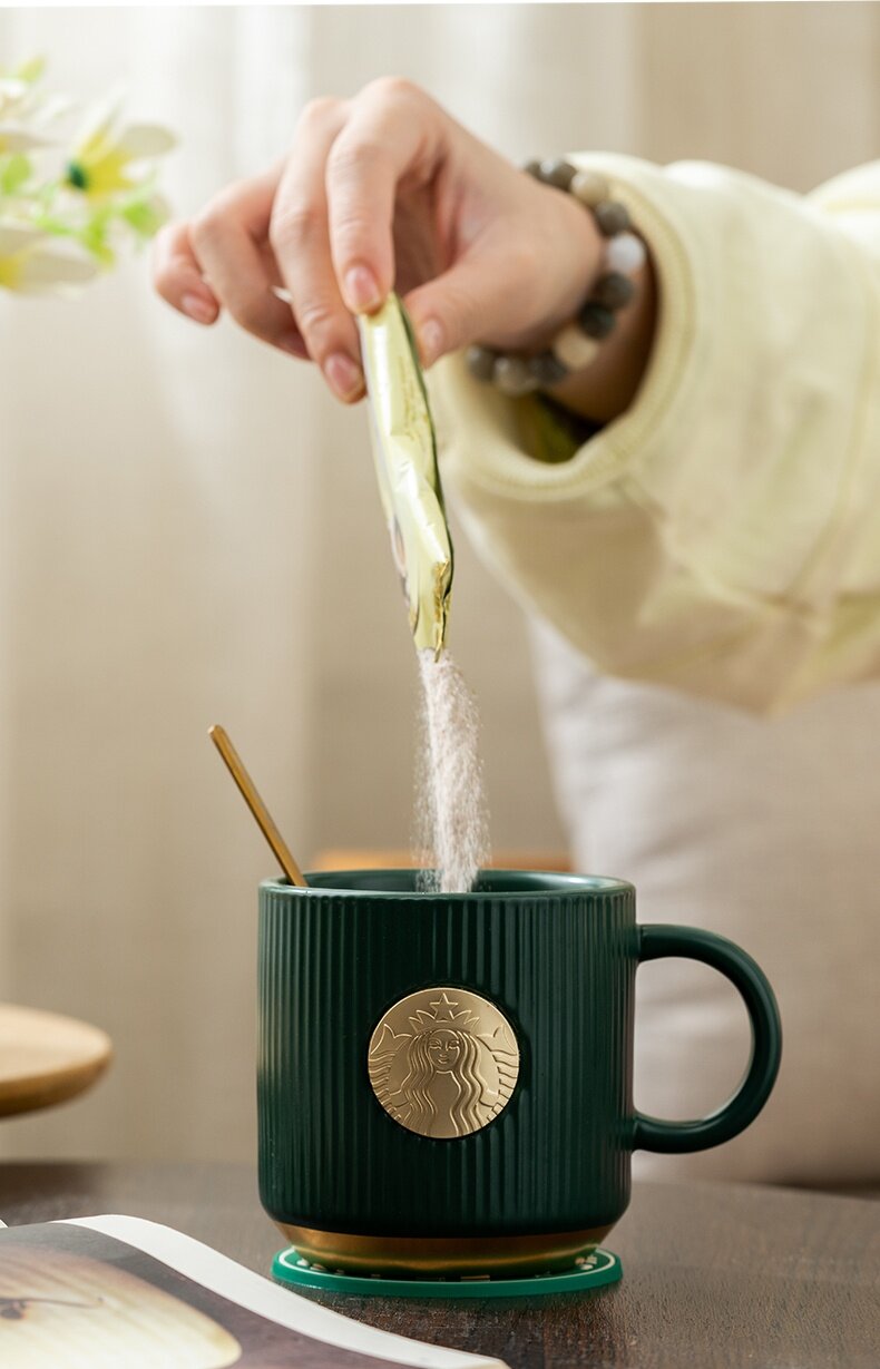 Кружка Starbucks, керамическая кофейная кружка, бесплатная ложка + подставки