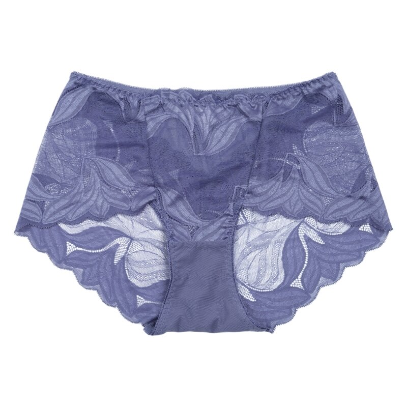 Однотонные Узкие Трусики Комфортные Прозрачные Мягкие для Женщин Девочек, Черный фиолетовый - M