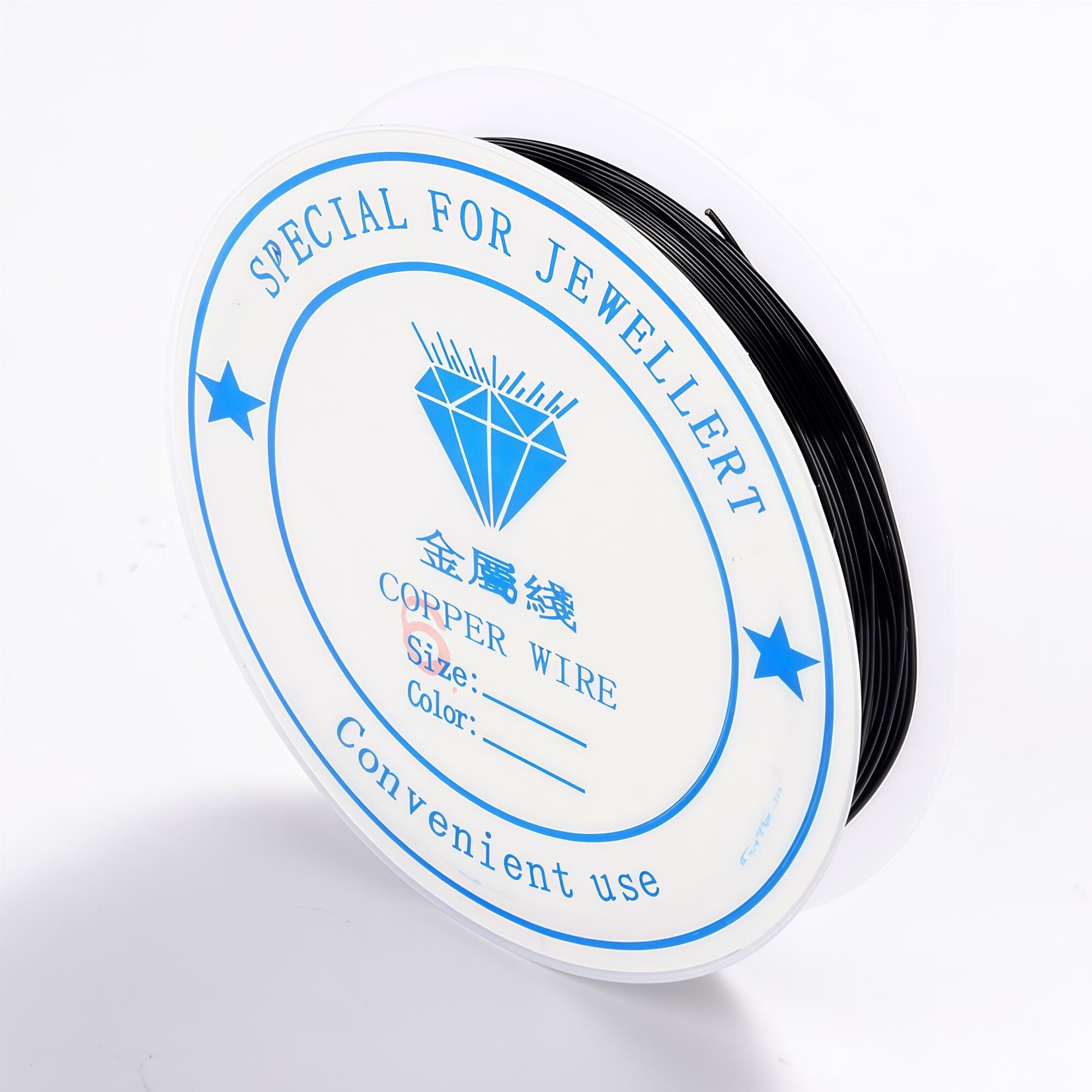 Проволока гибкая, 0.6мм, черная, 8 метров, катушка