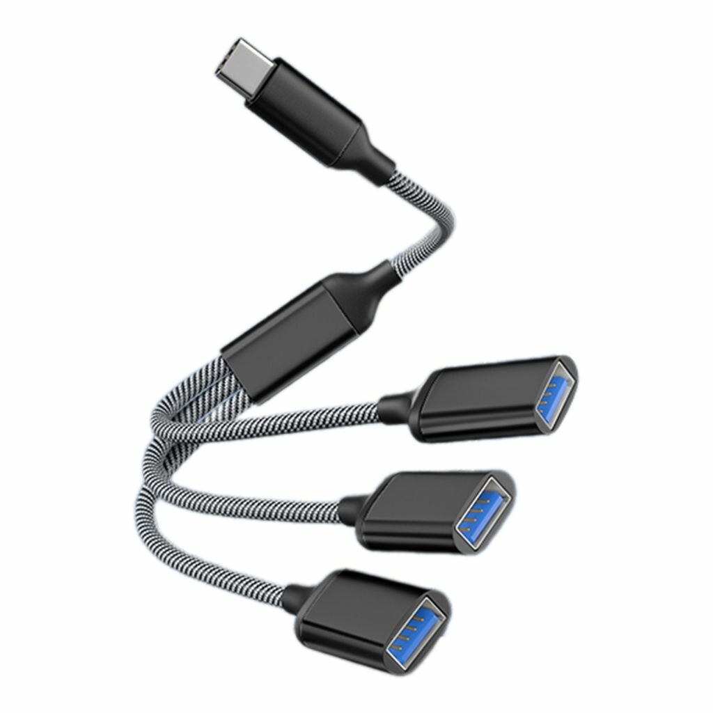 Разветвитель Type c revolution three USB2.0-черный