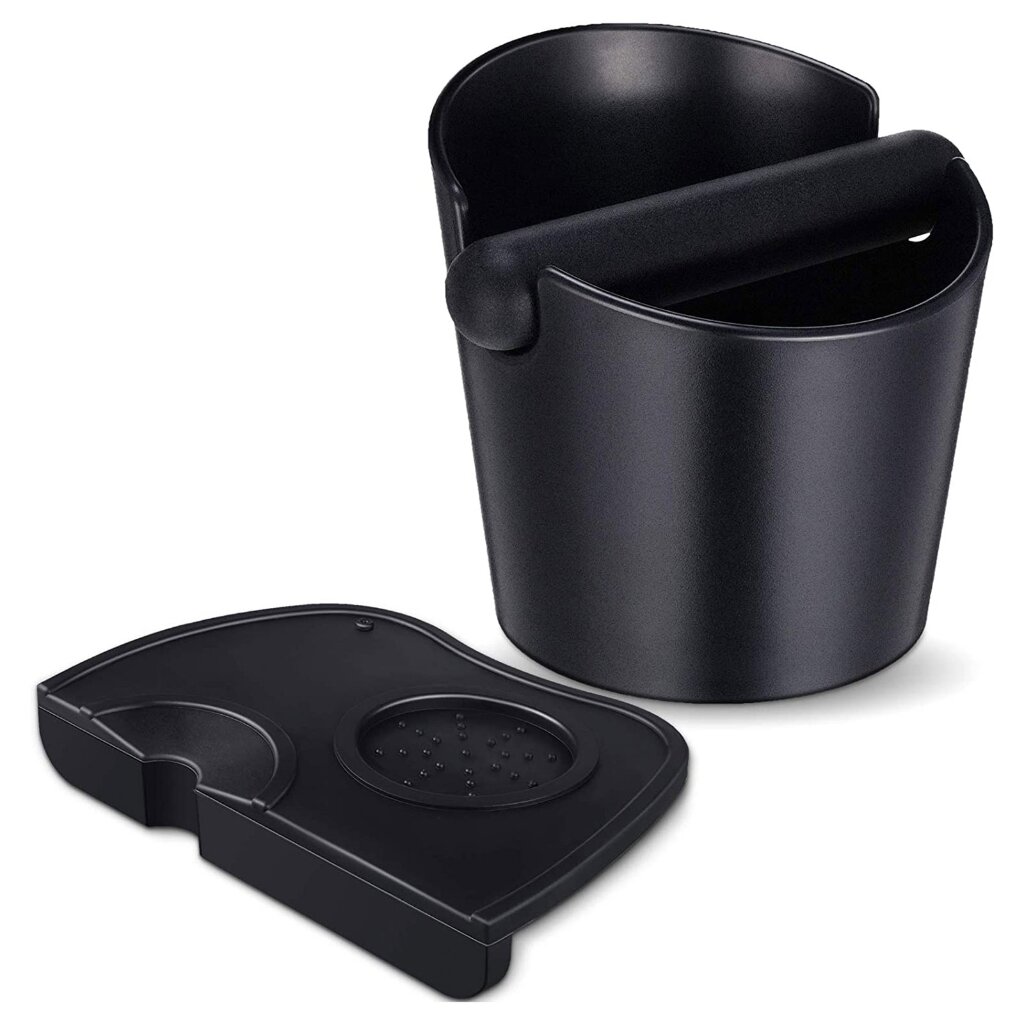 Нескользящий контейнер для кофейной гущи Контейнер для кофе эспрессо со съемным металлическим фиксатором Контейнер для мусора на нескользящем основании