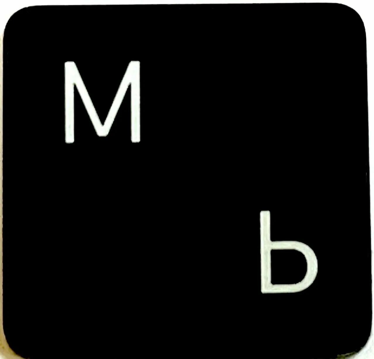 Клавиша, кнопка "M/Ь" для MacBook Air 13, 15 / MacBook Pro 13, 14, 16, M1 M2 M3 M4 M5 2020-2026, Европейская раскладка-UK/Американская расклада-US, Цвет: Черный