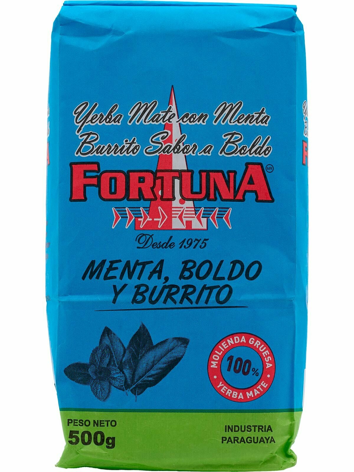 Йерба Мате (парагвайский чай) Fortuna мята, болдо и буррито (Yerba Mate con Menta Burrito Sabor a Boldo), 500 гр