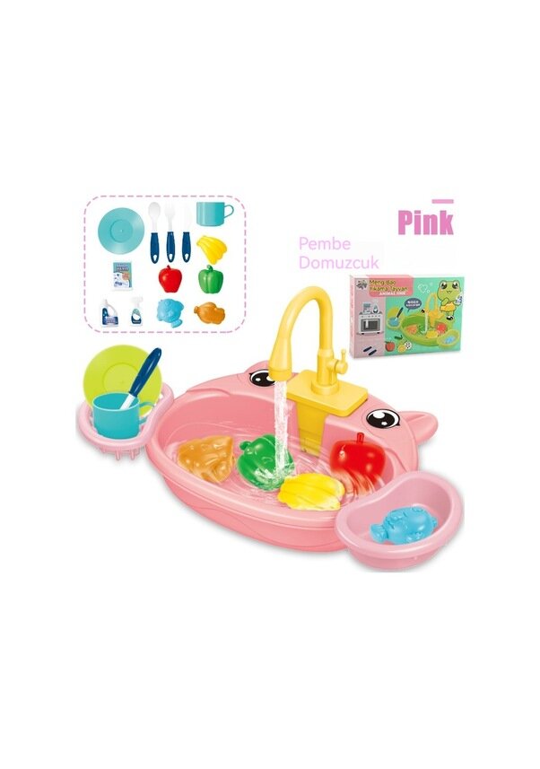 Электрический стол для посуды Children's House, розовый 01