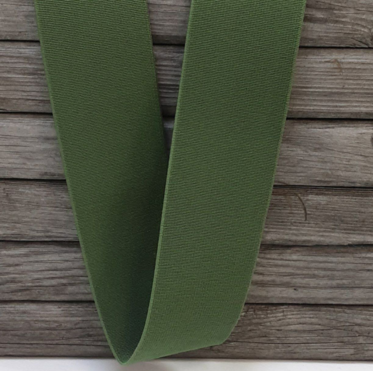 Эластичная резинка для шитья, ширина 4см, отрез 3 метра, зеленый-хаки
