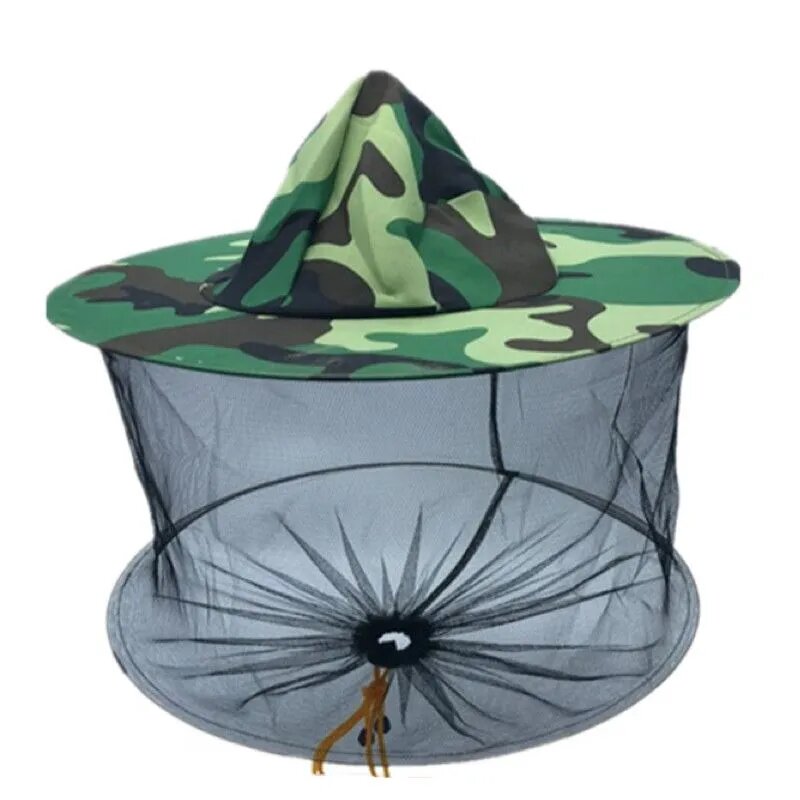 Маска, сетка лицевая защитная для пчеловодов/рыбаков/ Камуфляж