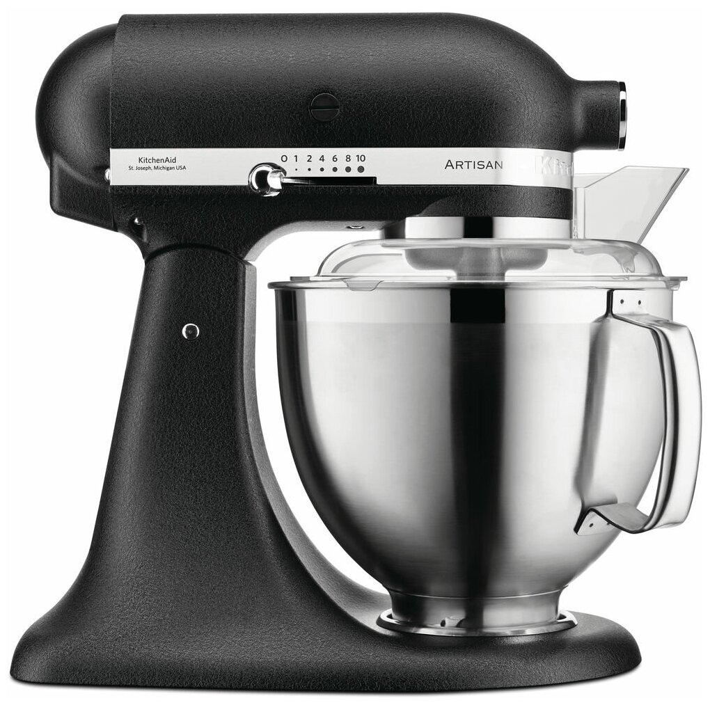 Планетарный миксер KitchenAid ARTISAN 5KSM185PSEBK, 10 скоростей, чугун
