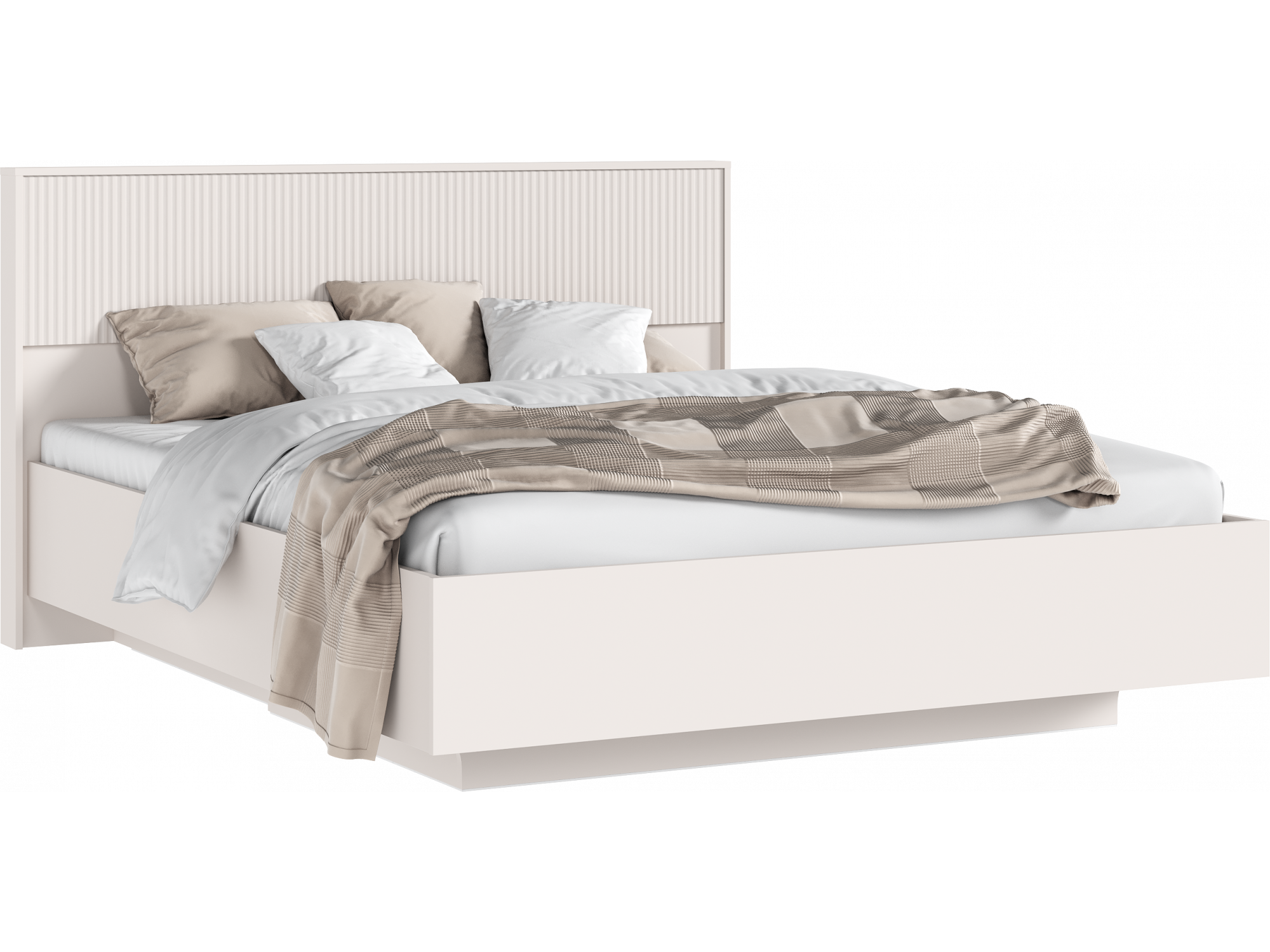 Кровать парящая 1,6м с подсветкой и ортопедич. основанием, современная, Кашемир