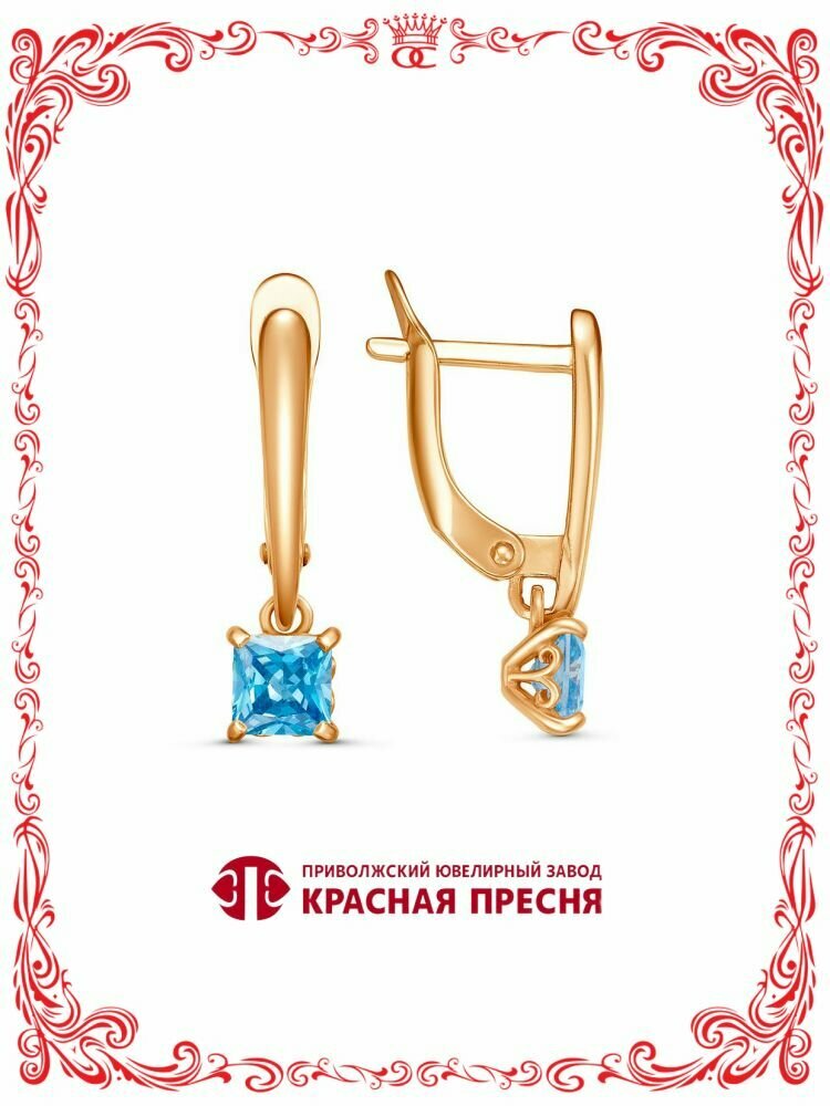 Серьги, фианит