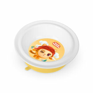 Тарелка глубокая детская Малышарики на присосе 18 см, пластик