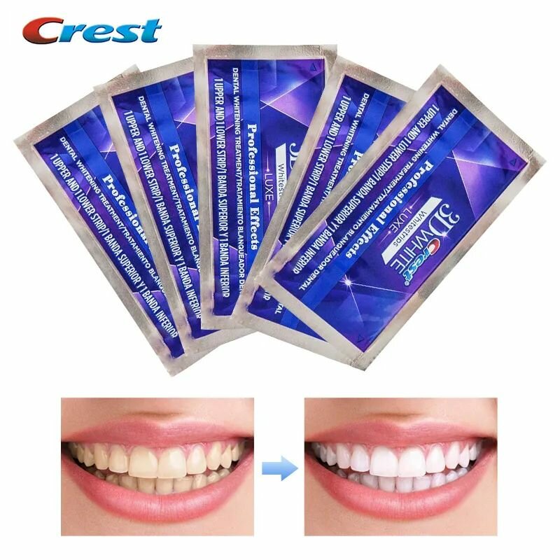 Crest 3D Whitestrips, полоски для отбеливания зубов с профессиональным эффектом, 5 пакетиков