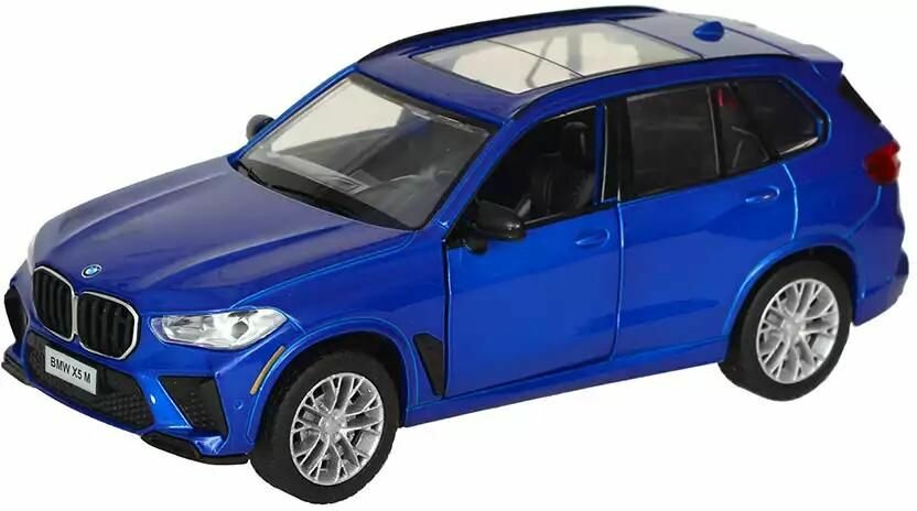 Модель машины MSZ / Metal Speed Zone "BMW X5 M", масштаб 1:32, 15,5 см, свет, звук, инерция, синяя