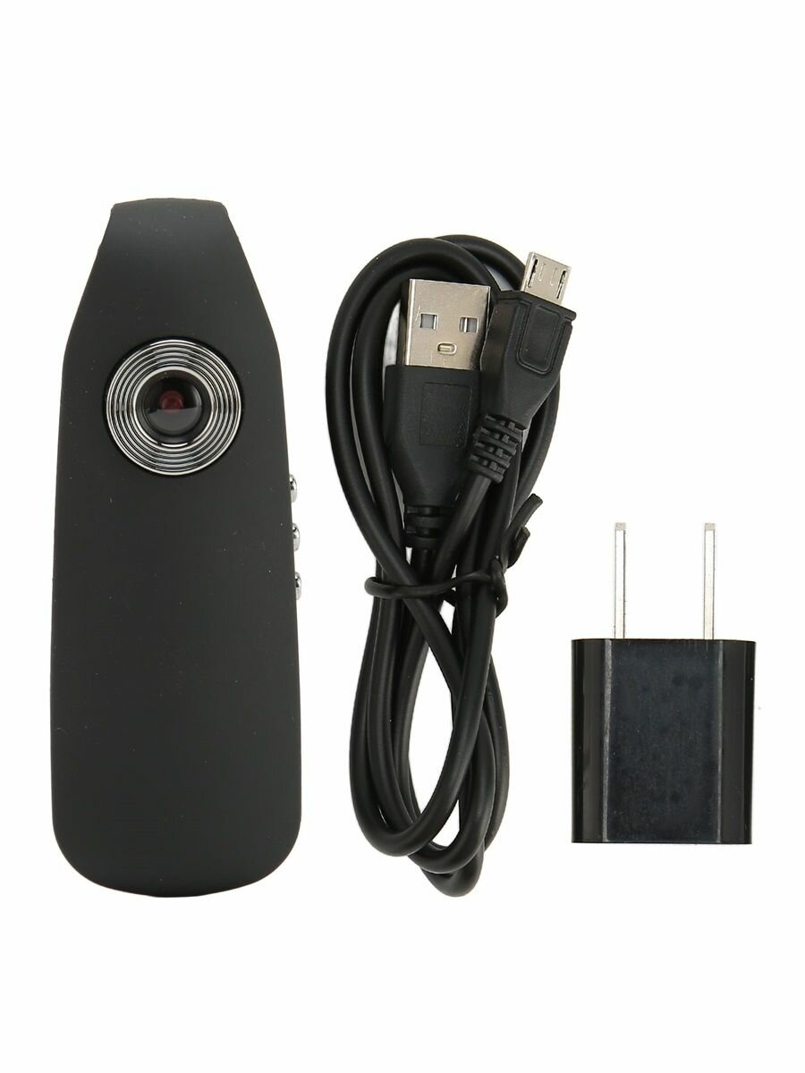 Мини-камера для тела HD 100-240 В перезаряжаемая водонепроницаемая носимая камера для записи звука для езды на велосипеде и обеспечения безопасности