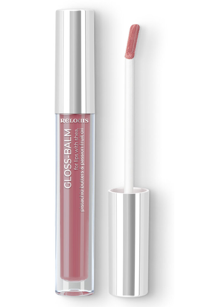 Relouis Gloss-balm Блеск-бальзам для губ c маслами ши, фисташки и маракуйи 3 г. №08 sleeping beauty (холодный пыльный-розовый)