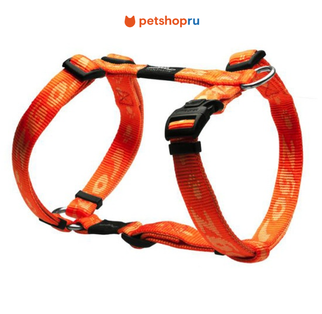 Rogz шлейка "Alpinist", р-р M (32-52см), ш: 1,6см, оранжевый