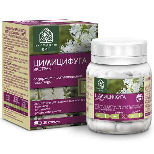 Цимицифуга (черный кохош) экстракт капсулы 0,35г 30шт