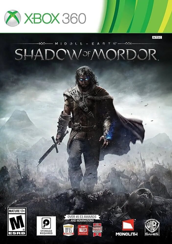 Диск с игрой Middle Earth Shadow of Mordor для X-Box 360 прошивка LT 3.0 (русские субтитры)