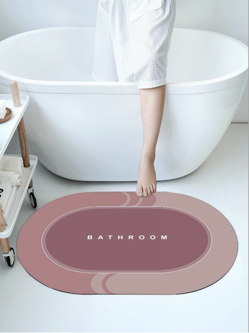 Мягкий придверный коврик 40 х 60 см для ванной и прихожей, антискользящий, впитывающий влагу, быстросохнущий, гигиеничный, безопасный и удобный